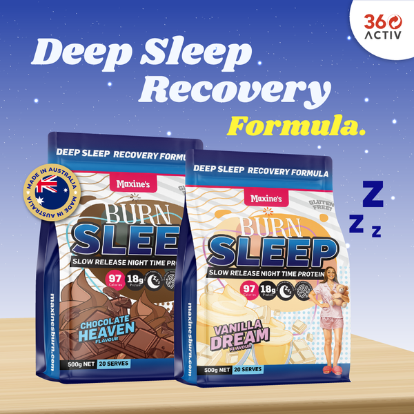 Maxine's Burn Sleep Protein Powder Chocolate Heaven 500g – 360activ