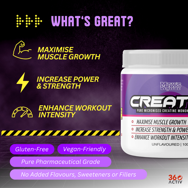 MAX'S Creatine Monohydrate 100g – 360activ