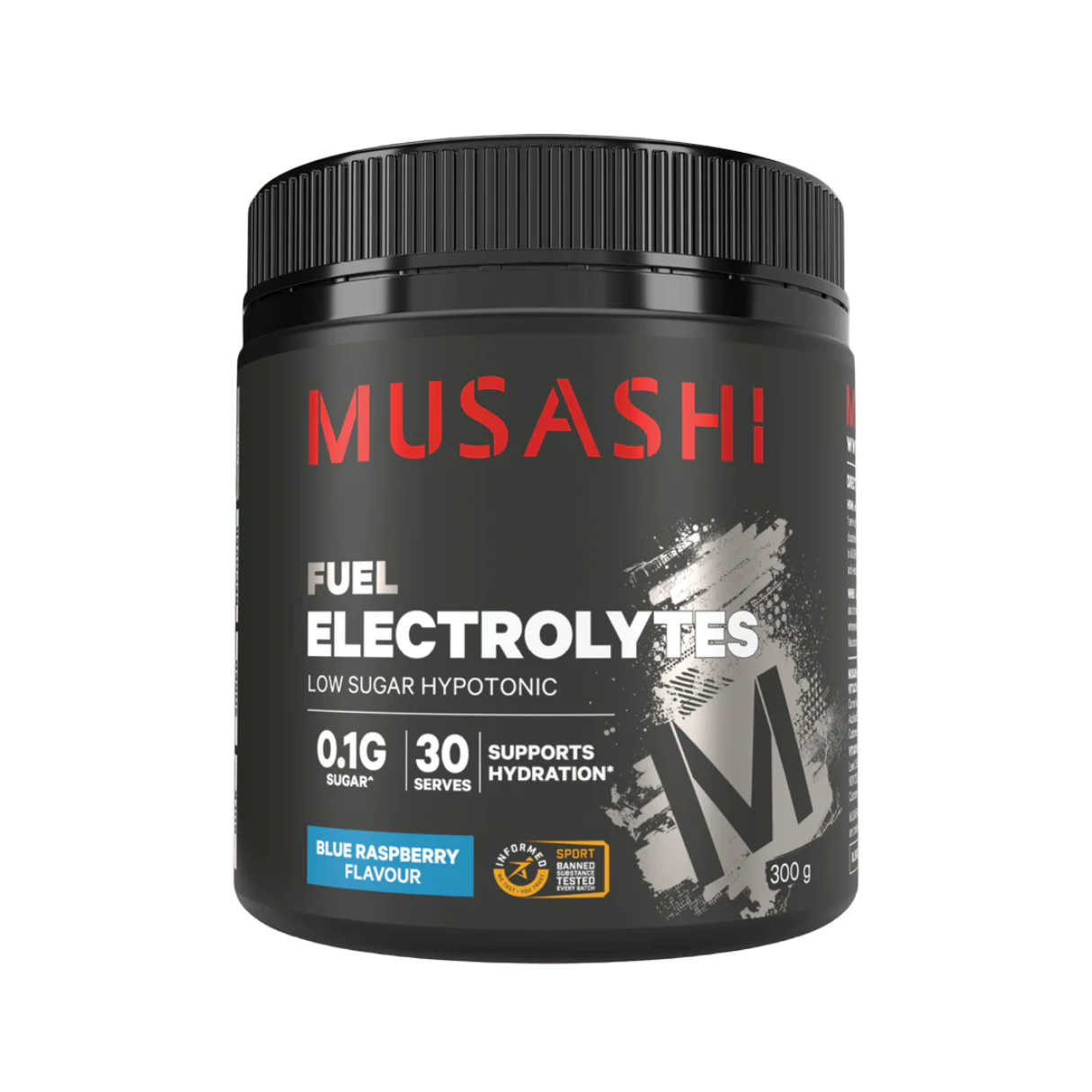 Musashi Electrolytes with Glutamine – Blue Raspberry Flavour (300g ...